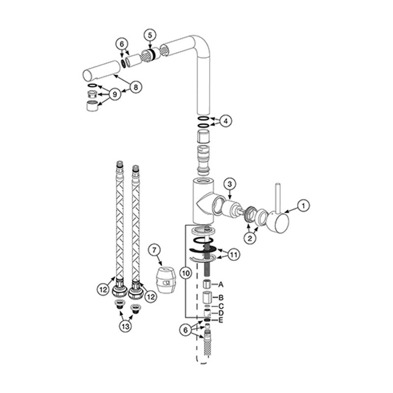 MILA-S spare parts, matt black